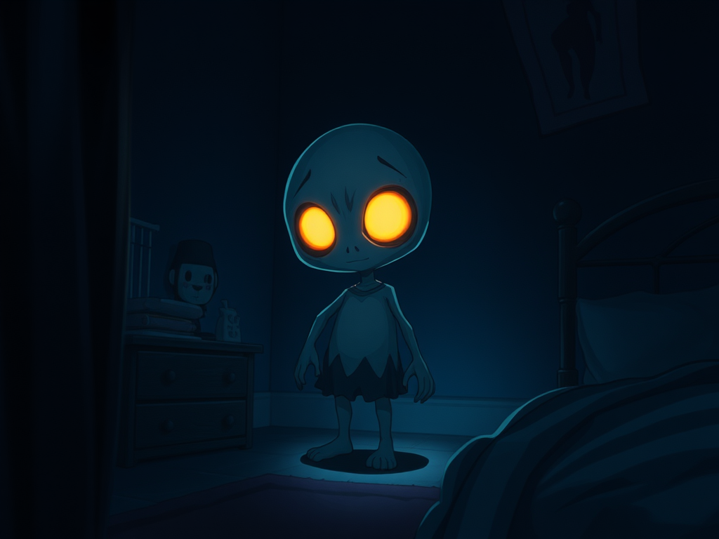 small-ghoul-standing-in-a-dark-corner-of-a-childs – Bobby Blade